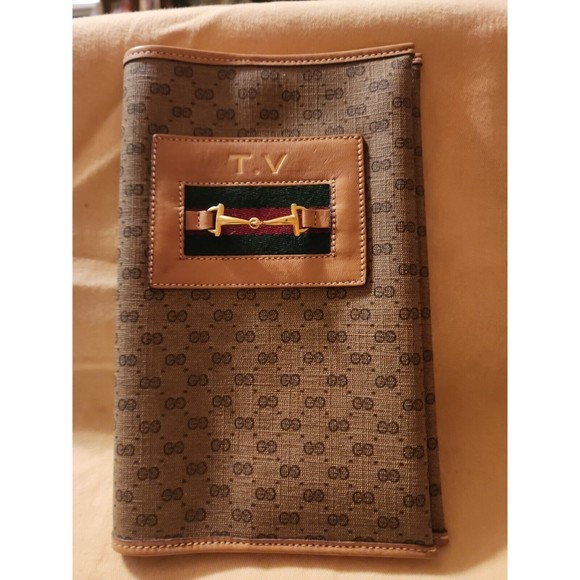 Gucci | Office | Rare Vintage Gucci Notebook Agenda Book Cover Wallet ...